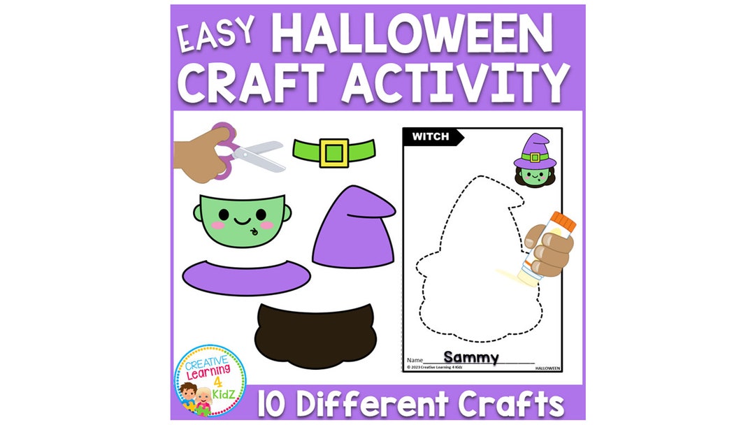 Easy Halloween Craft Activity Cut and Paste Fine Motor Skills - Etsy