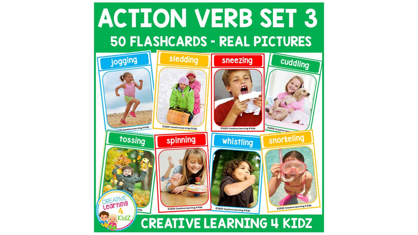 Action Verb Cards Set 3 - Etsy