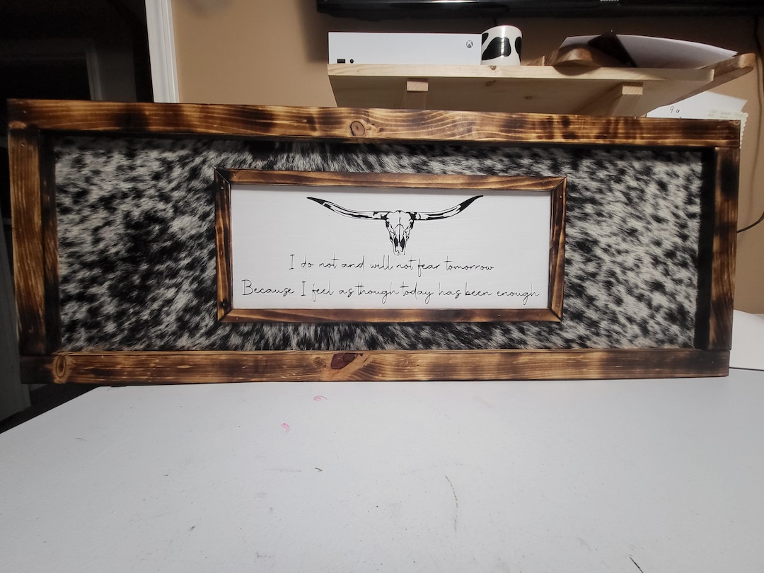 Genuine Cowhide Sign, All Around Cowhide, Customizable - Etsy