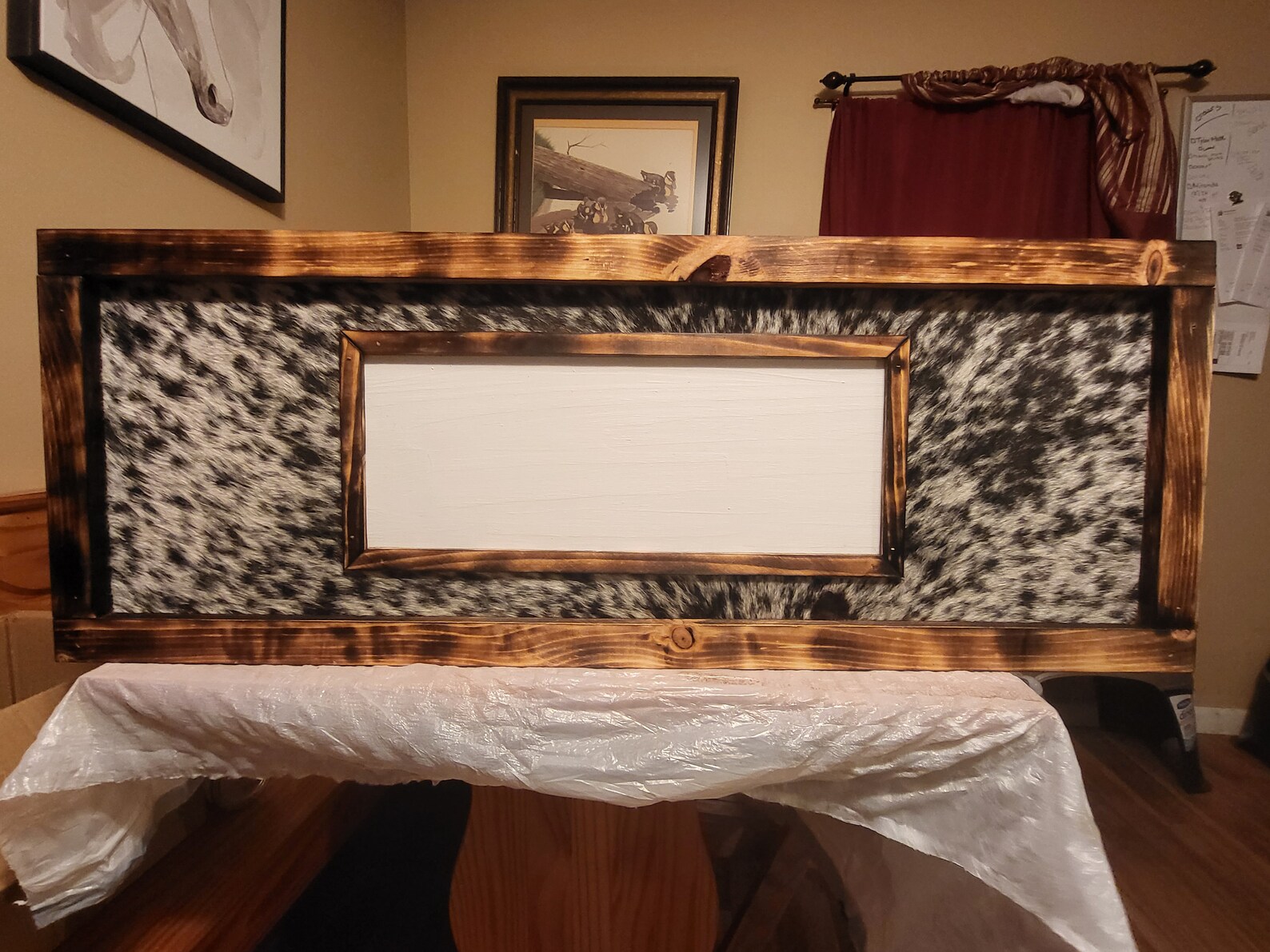 Genuine Cowhide Sign, All Around Cowhide, Customizable - Etsy