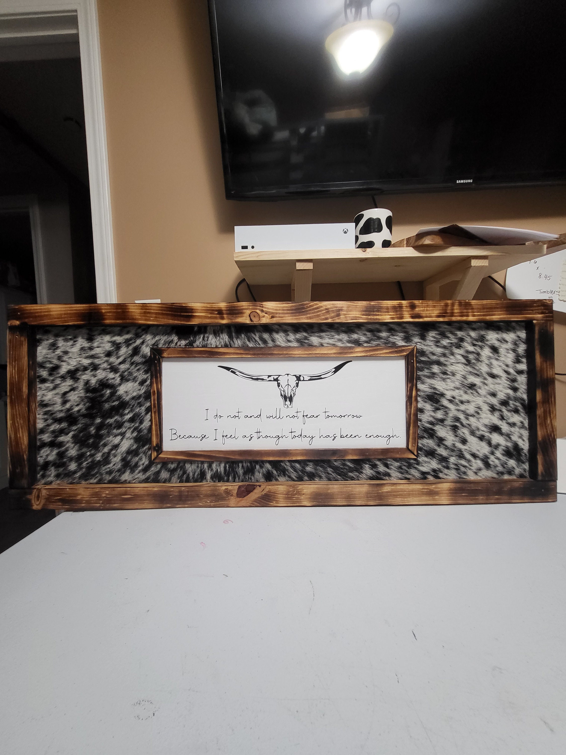 Genuine Cowhide Sign, All Around Cowhide, Customizable - Etsy