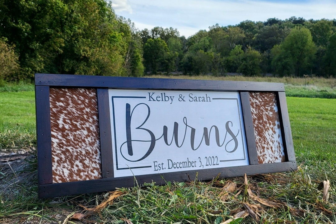 Genuine Cowhide Wall Decor, Rustic Wall Decor, Cowhide Decor, Custom ...