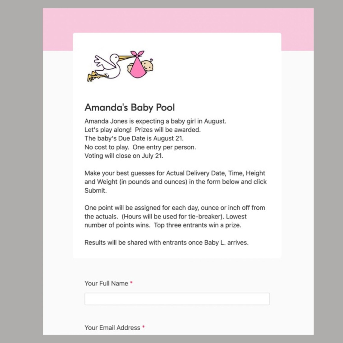 Custom Online Baby Pool Template That You Will Manage - Etsy