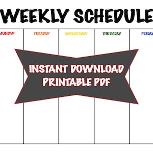 Monday - Friday Weekly Schedule | PRINTABLE | Homeschool Weekly Planner ...