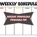 Monday - Friday Weekly Schedule | PRINTABLE | Homeschool Weekly Planner ...