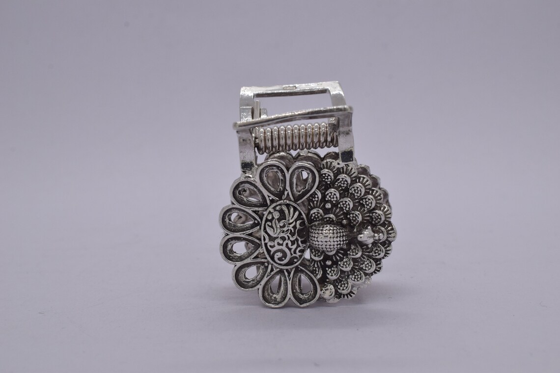 Stunning 925 Sterling Silver Hair Clutch | Handcrafted Hair Accessory ...