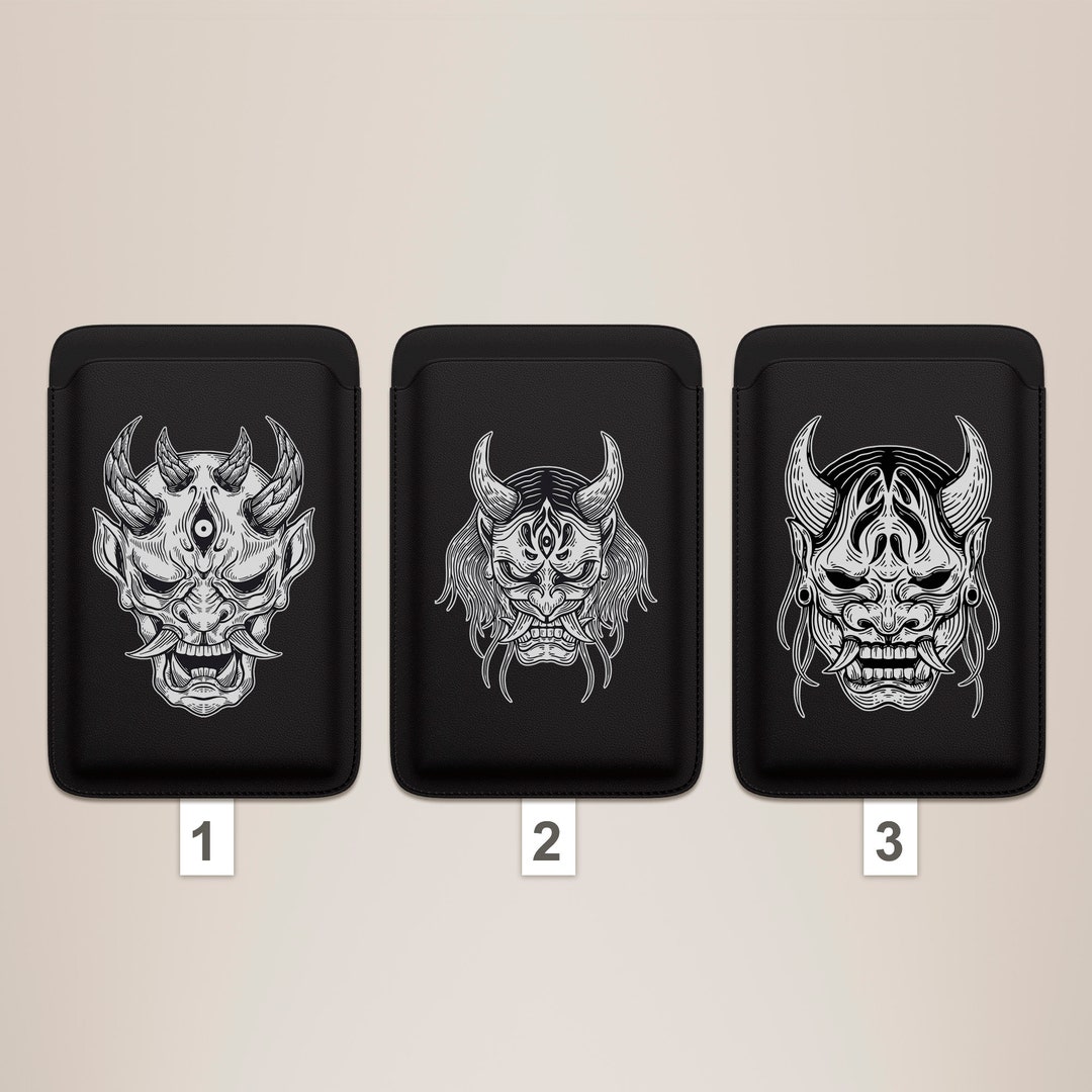 Japanese Magnetic Wallet Demon Card Holder Case for iPhone - Etsy
