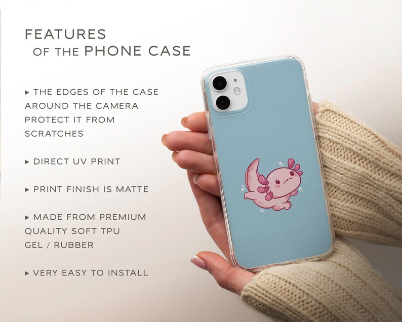 Axolotl Phone Case Cute Axolotl Cover Fit for iPhone 15 14 13 - Etsy