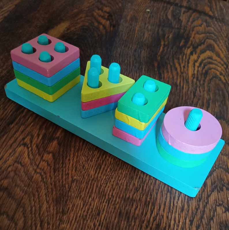Educational Wooden Shapes Toy - Etsy