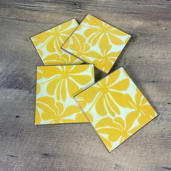 Yellow Coasters - Etsy