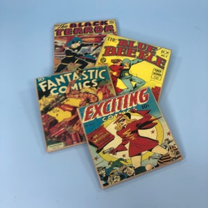 Retro Pulp Action Comic Book Coasters Handmade Decorative Coaster Set ...