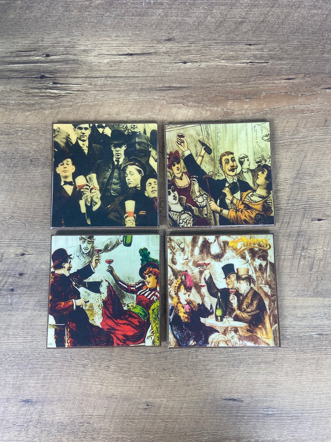Cheers Bar TV Intro Sequence Coasters - Handmade Wood Coaster Set - Etsy