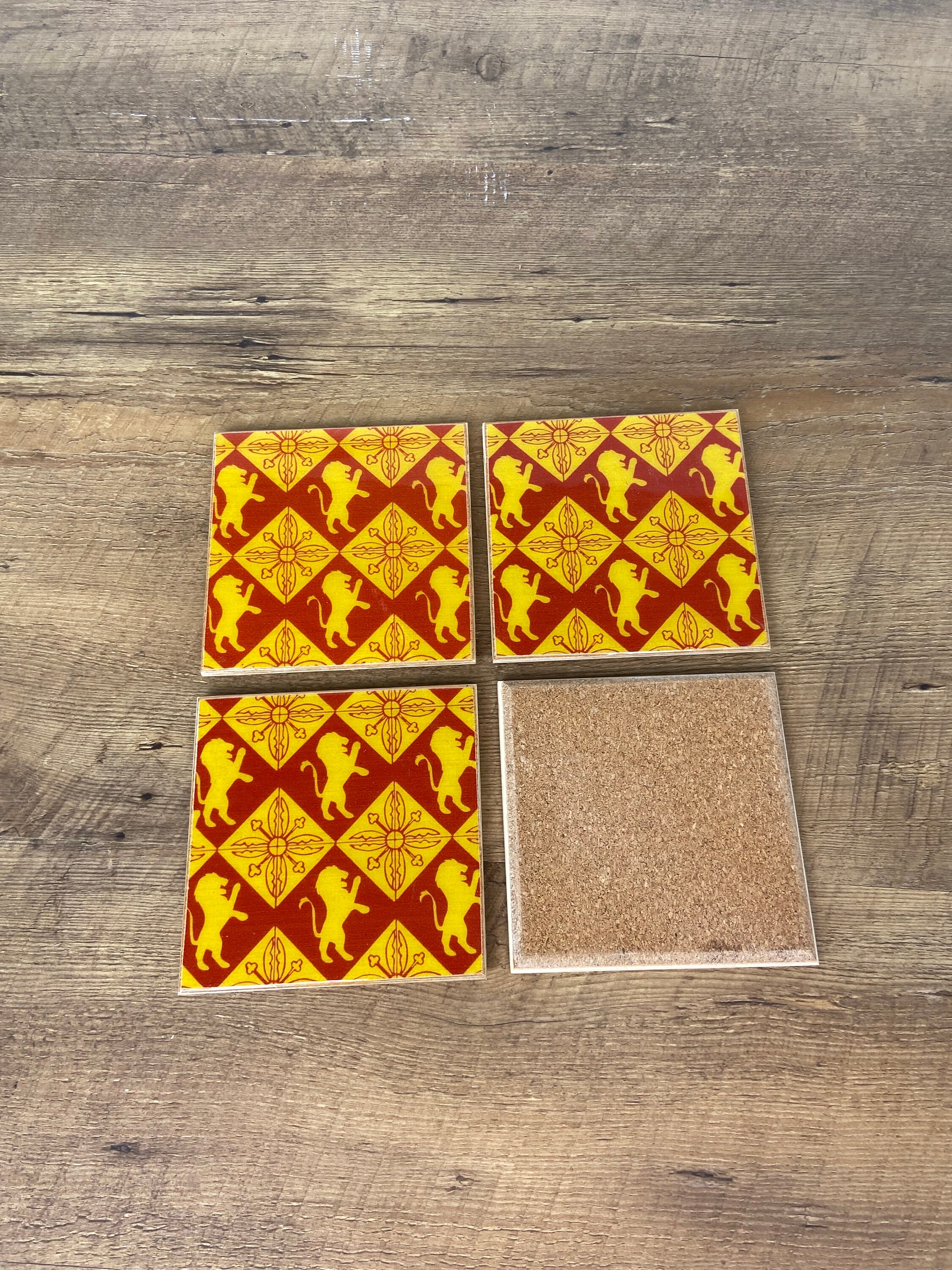 Medieval Tavern Crest Coasters Resin Sealed Hard Topcoat handmade ...