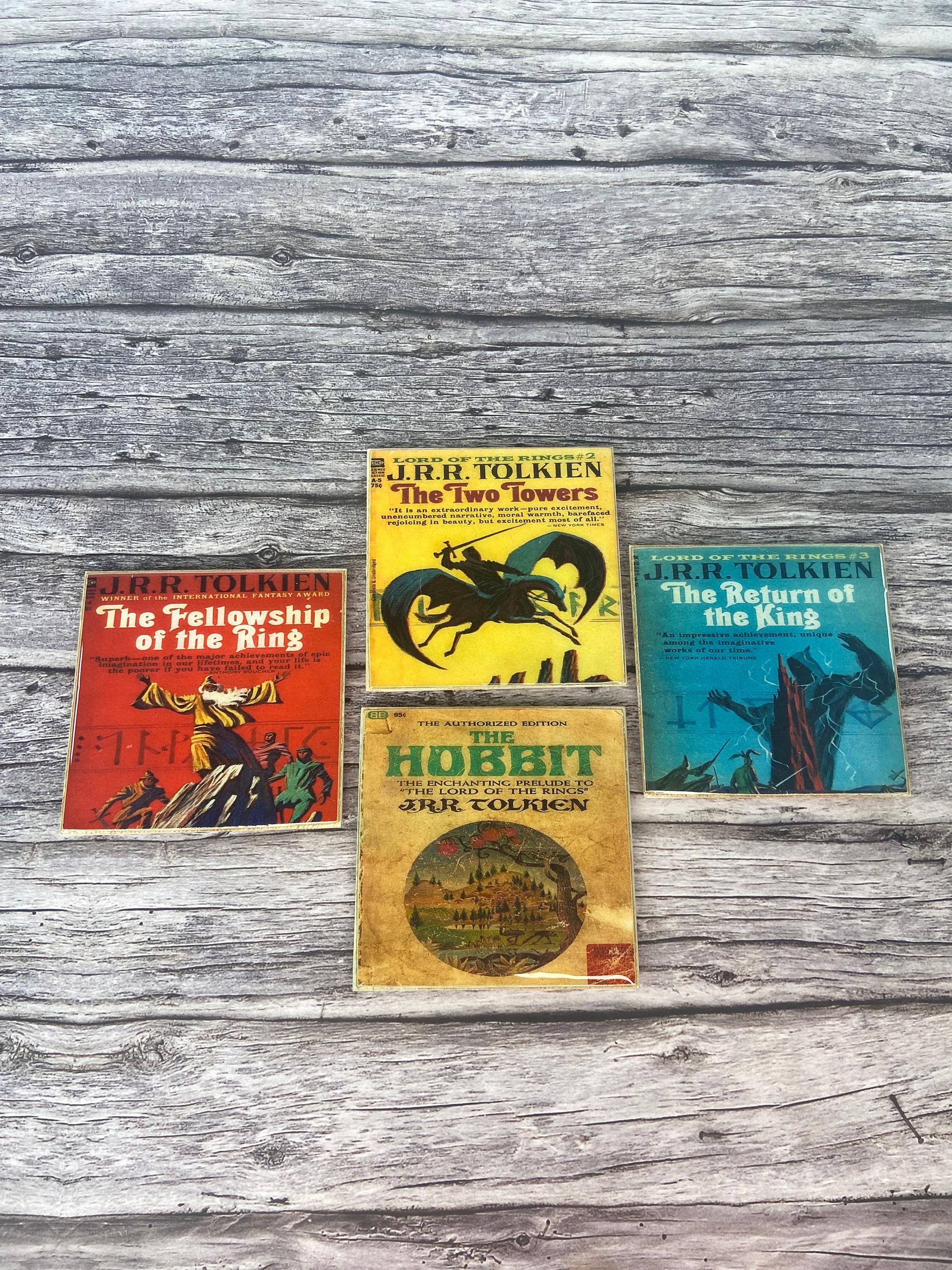 Lord of the Rings Book Cover Coasters Handmade Decorative Coaster Set ...