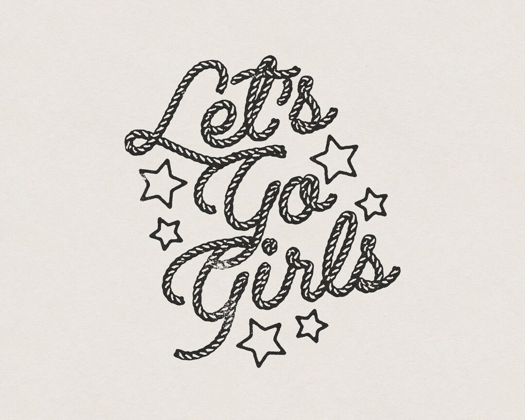 Let's Go Girls Shania Twain American Cowgirl & Cowboy Retro Vintage Country Western Rope Type ...