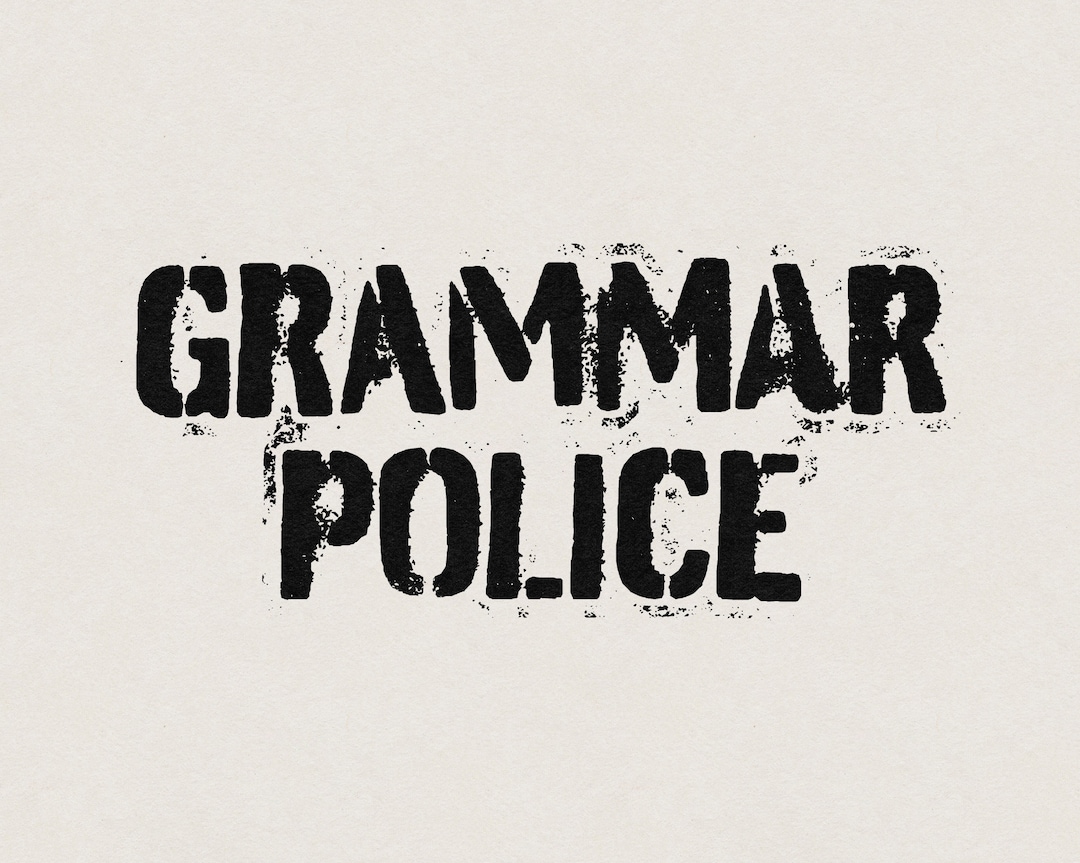 Grammar Police Spray Paint Graffiti Letters for Teachers, Professors ...