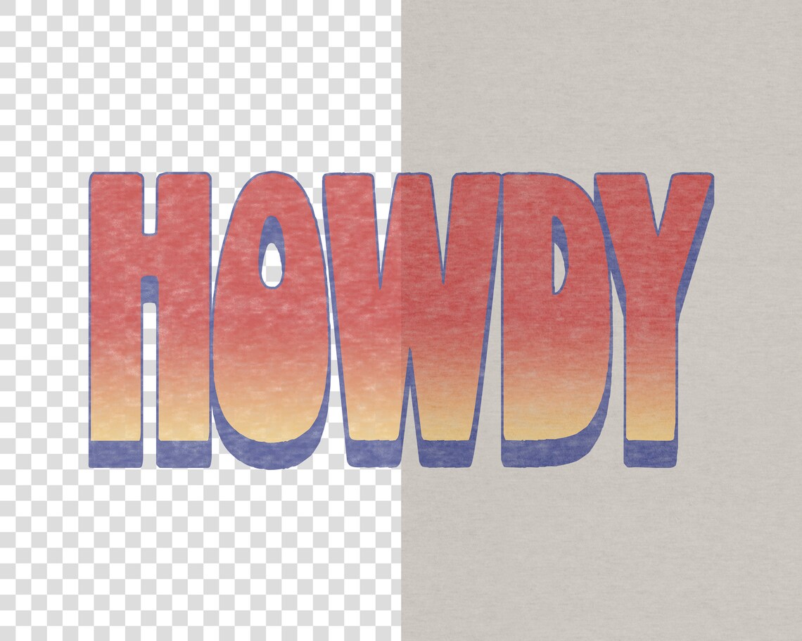 Howdy Cowboy Transparent PNG Digital Download for DTG Printing, DTF ...