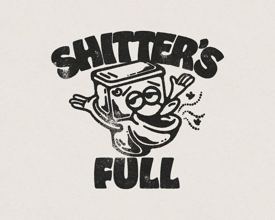 Shitter's Full, Funny Retro Classic Toilet Mascot Christmas Movie ...