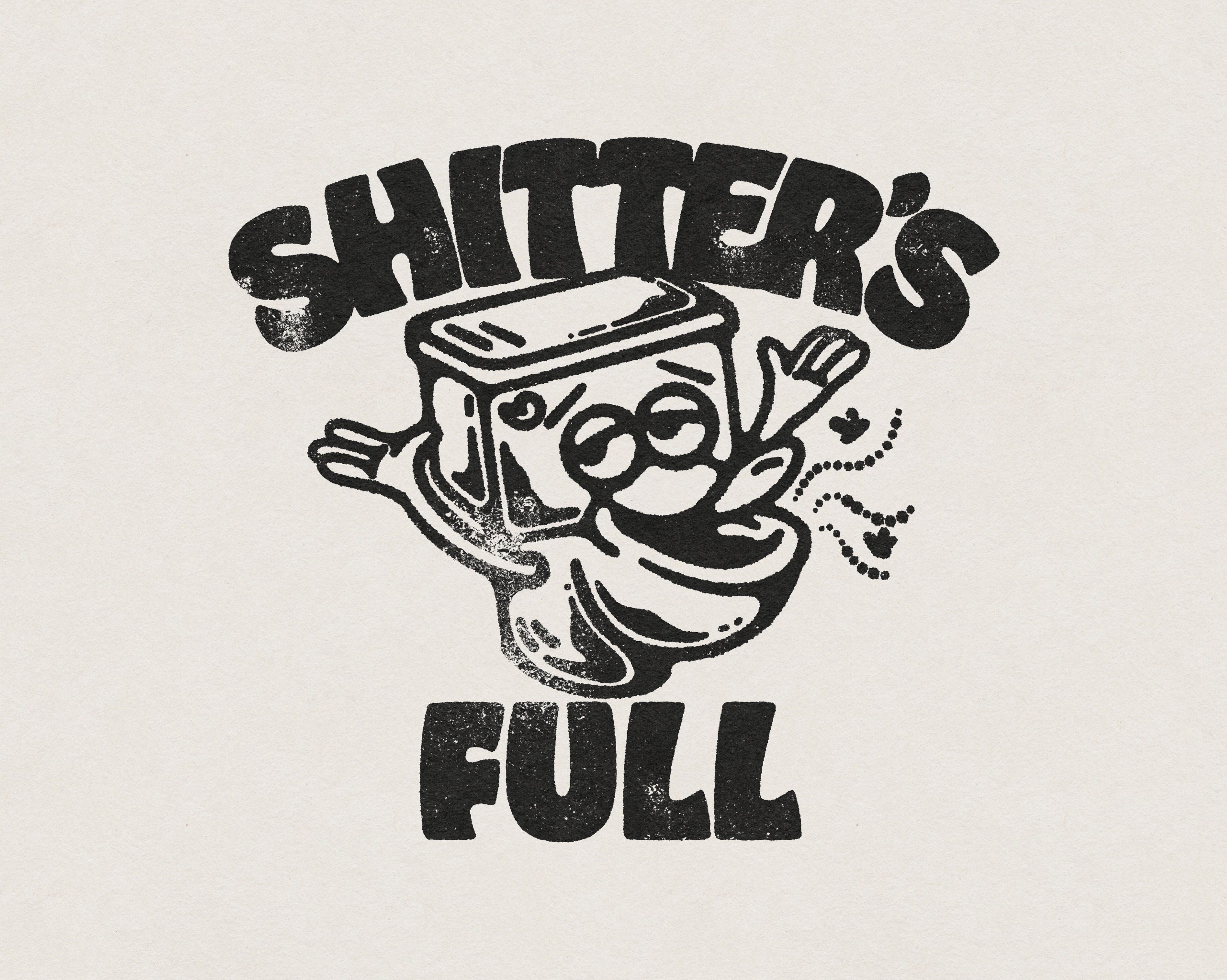 Shitter's Full, Funny Retro Classic Toilet Mascot Christmas Movie ...