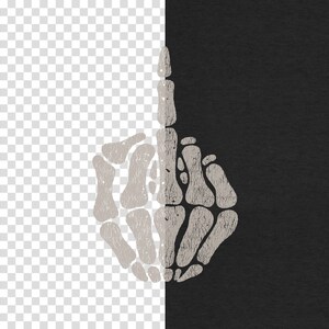 Skeleton Middle Finger Punk Vintage Halloween Horror Transparent PNG ...