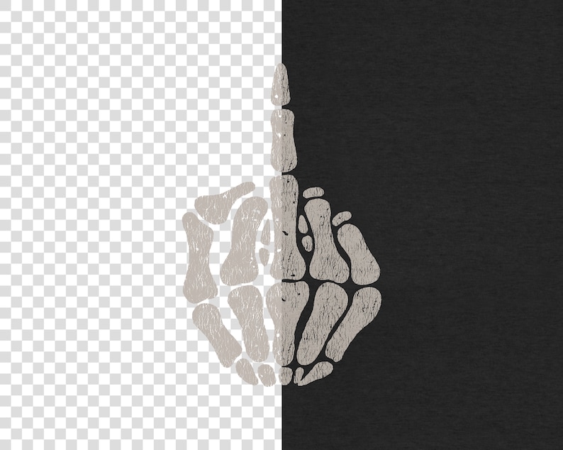 Skeleton Middle Finger Punk Vintage Halloween Horror - Etsy