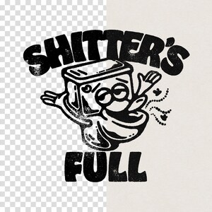 Shitter's Full, Funny Retro Classic Toilet Mascot Christmas Movie ...