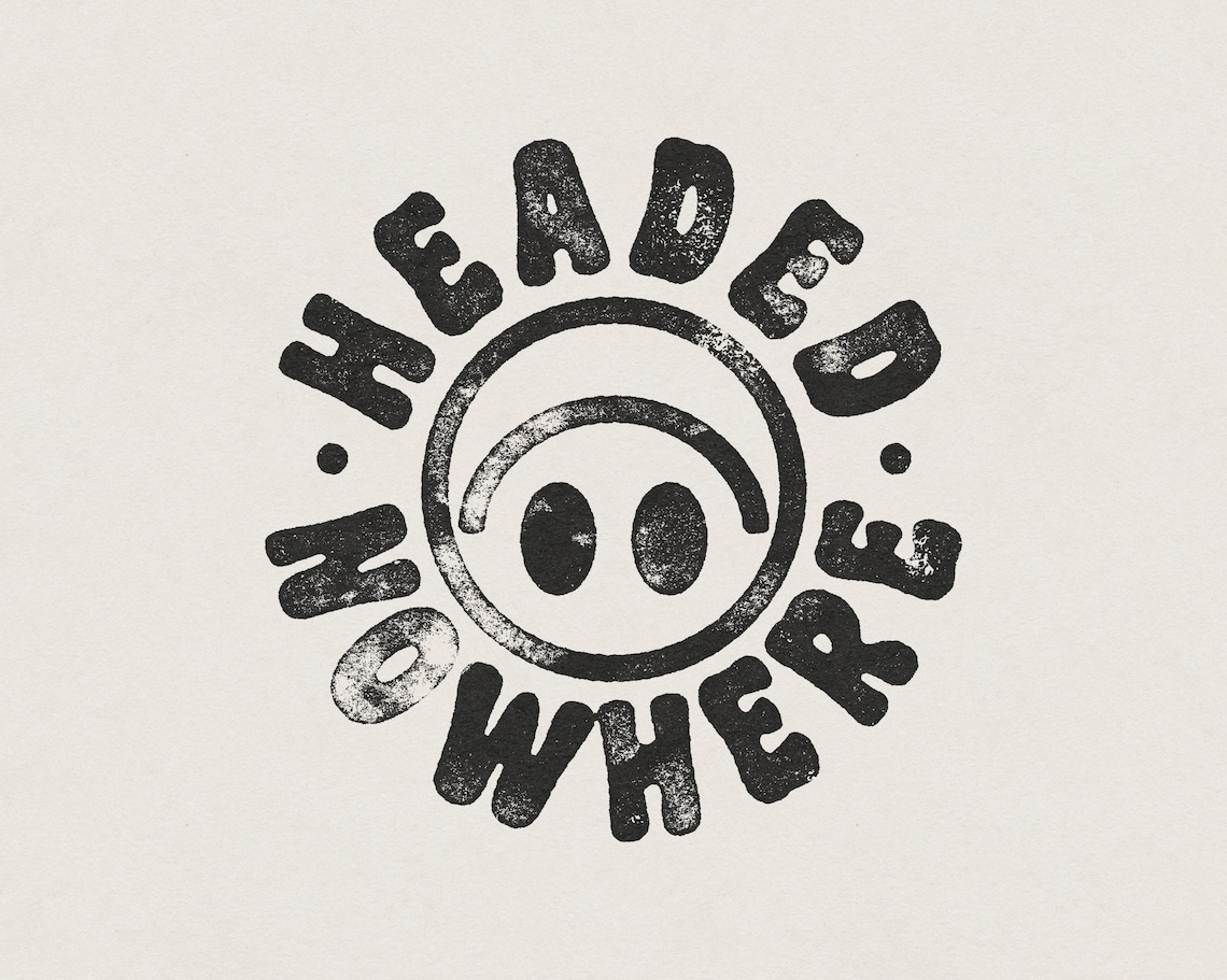 Headed Nowhere Psychedelic Smiley Face Retro Vintage Hippie Funny ...
