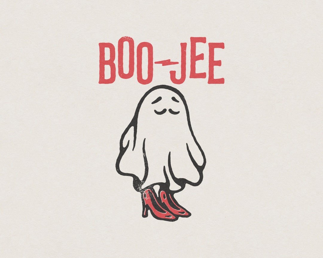 Boo-jee Cute Bougie Boujee Halloween Feminine Ghost Wearing High Heels ...