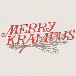Merry Krampus Horror Dark Christmas Alpine Folklore With Birch Branch ...