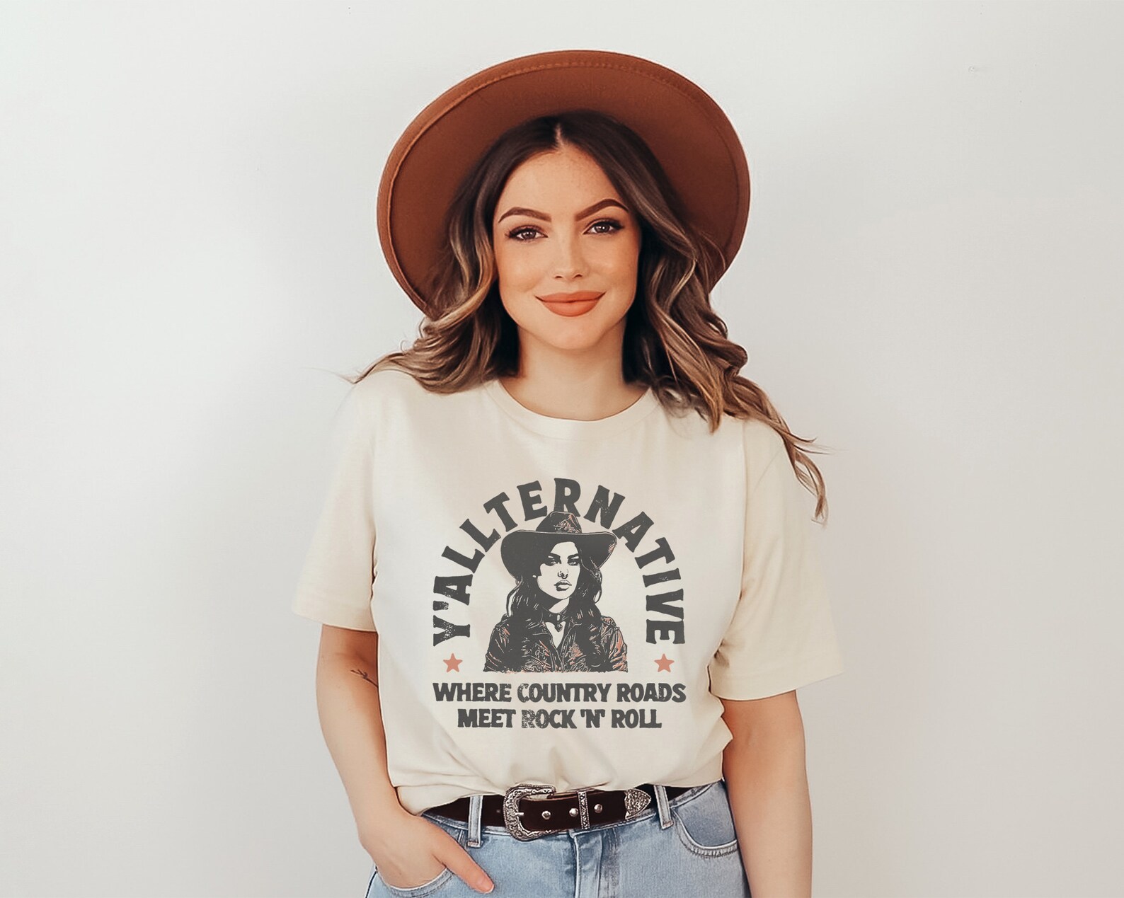 Y'allternative Goth Country Western Cowgirl With Nose Ring Funny ...