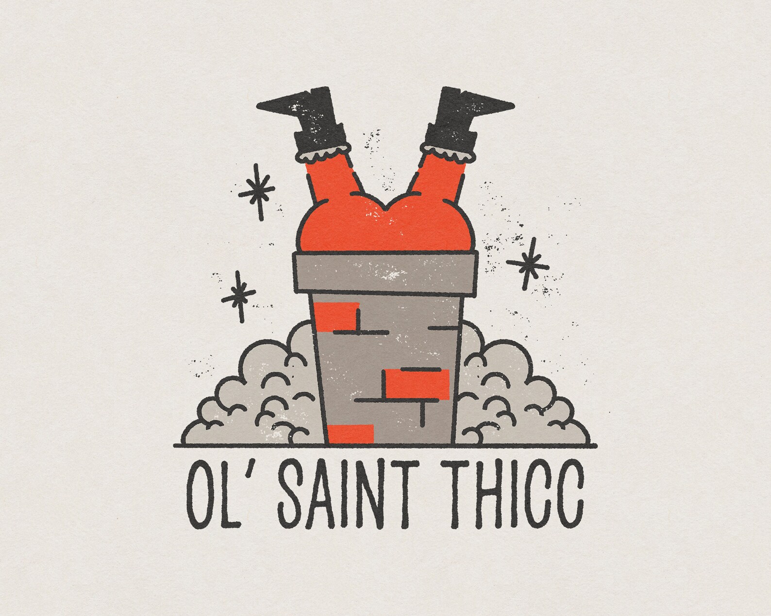 Ol' Saint Thicc, St. Nick, Funny Santa Claus Retro Vintage Christmas ...