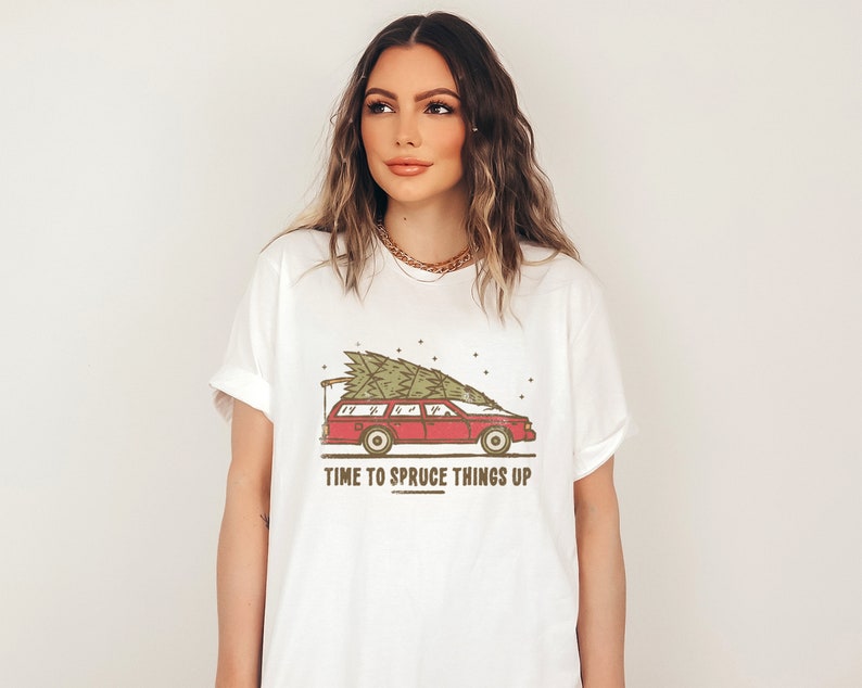 Time to Spruce Things Up Retro Vintage Christmas Tree and Car - Etsy