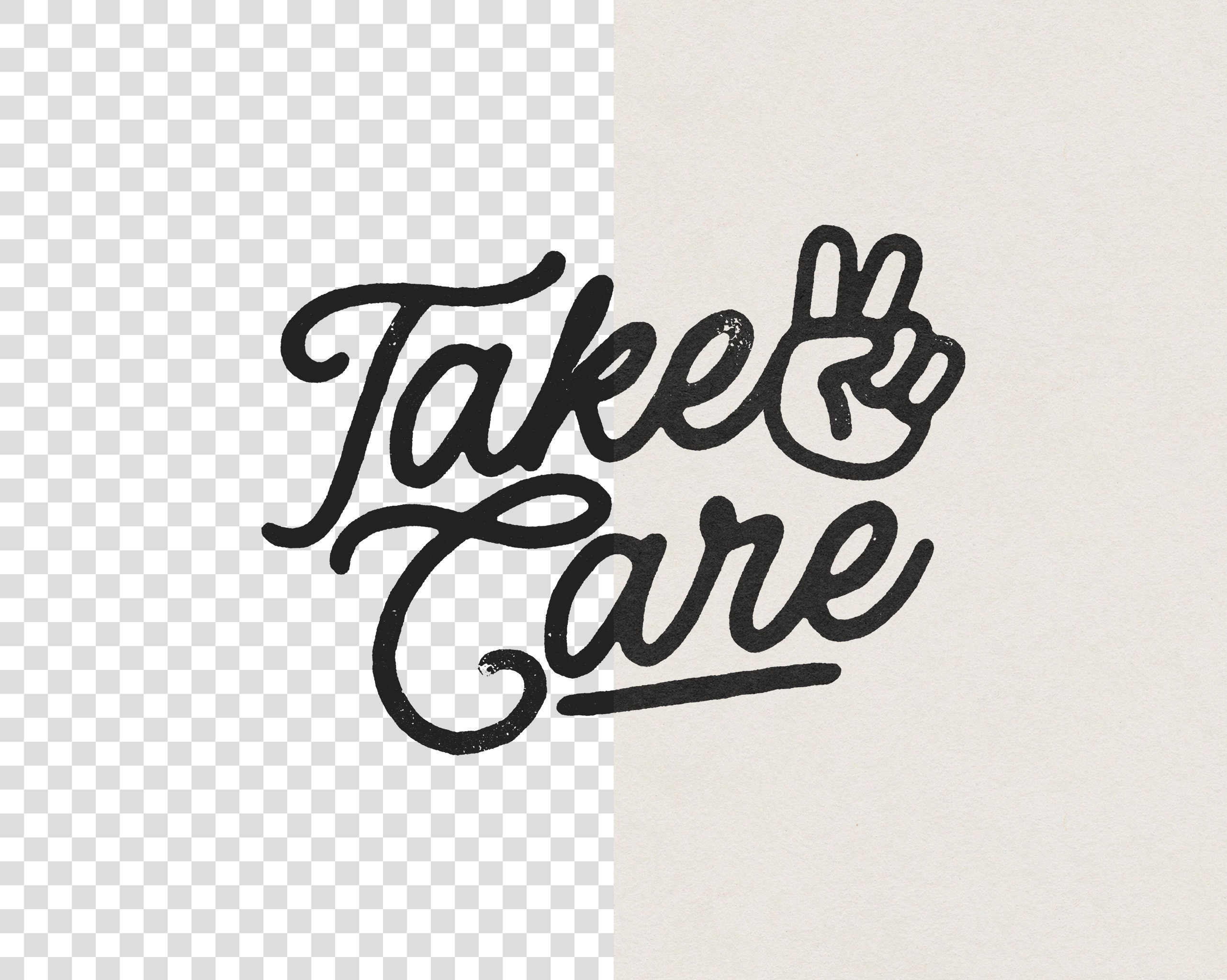 Take Care Peace Sign Hand Retro Vintage Inspirational and - Etsy