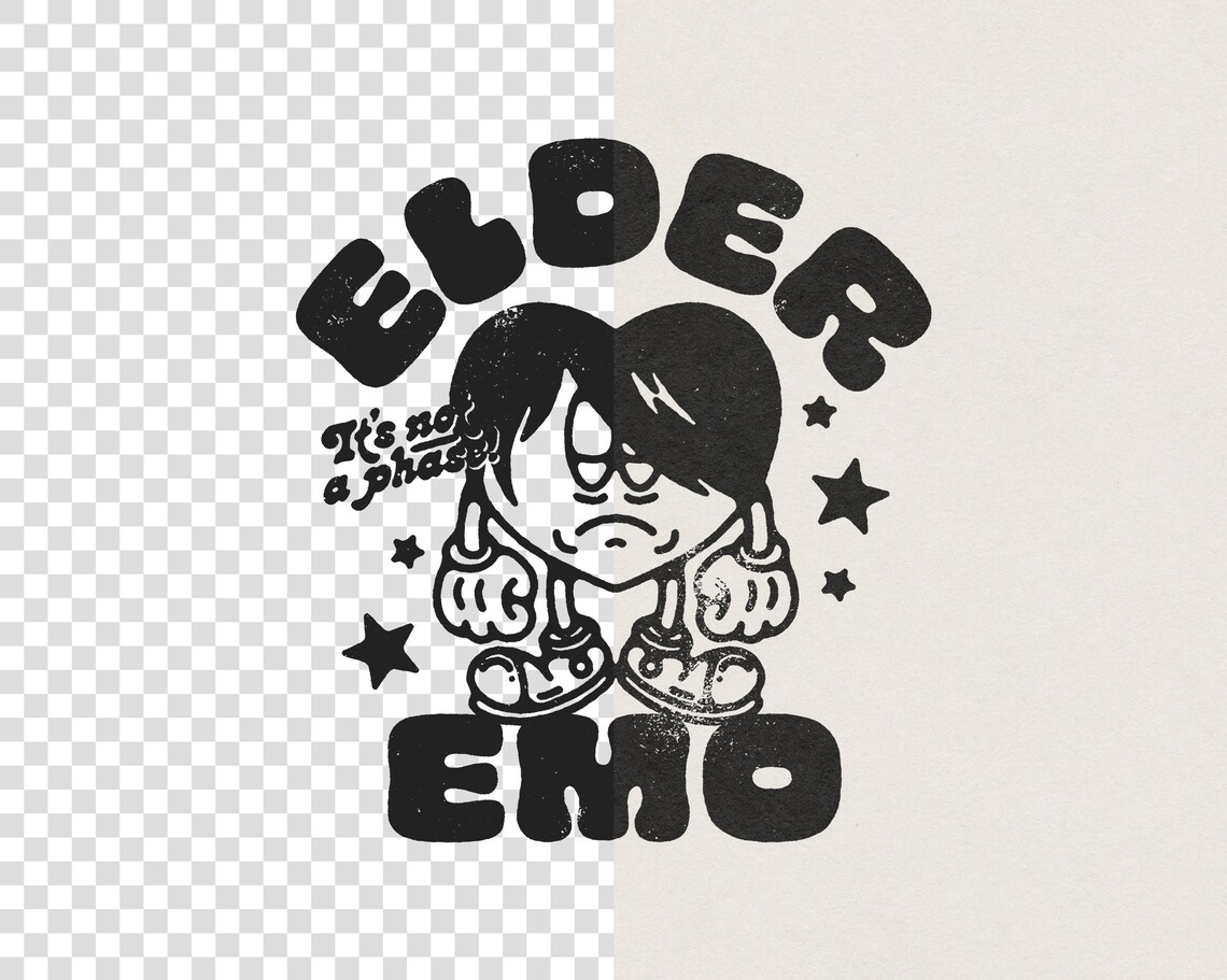 Elder Emo Emo Night Emo Prom Funny and Humorous Retro Vintage - Etsy