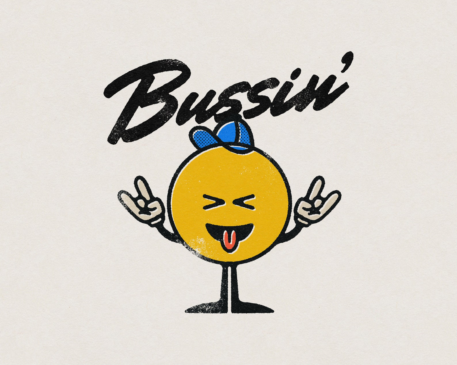 Bussin' Funny Gen Z Slang Meme, Funny Cute Retro Mascot Cartoon ...