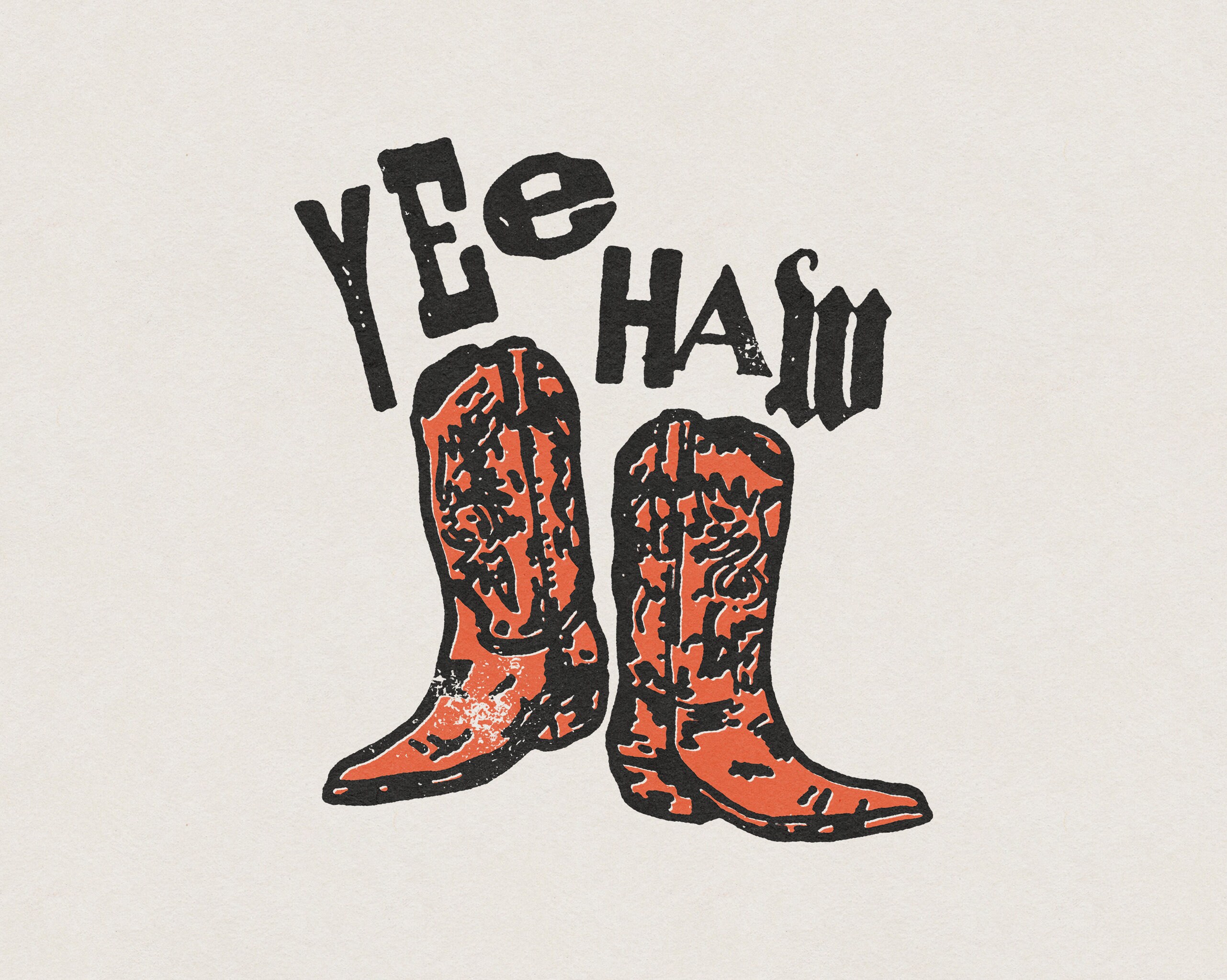 Yee Haw Cowboy Boots American Western Country Cowgirl USA - Etsy