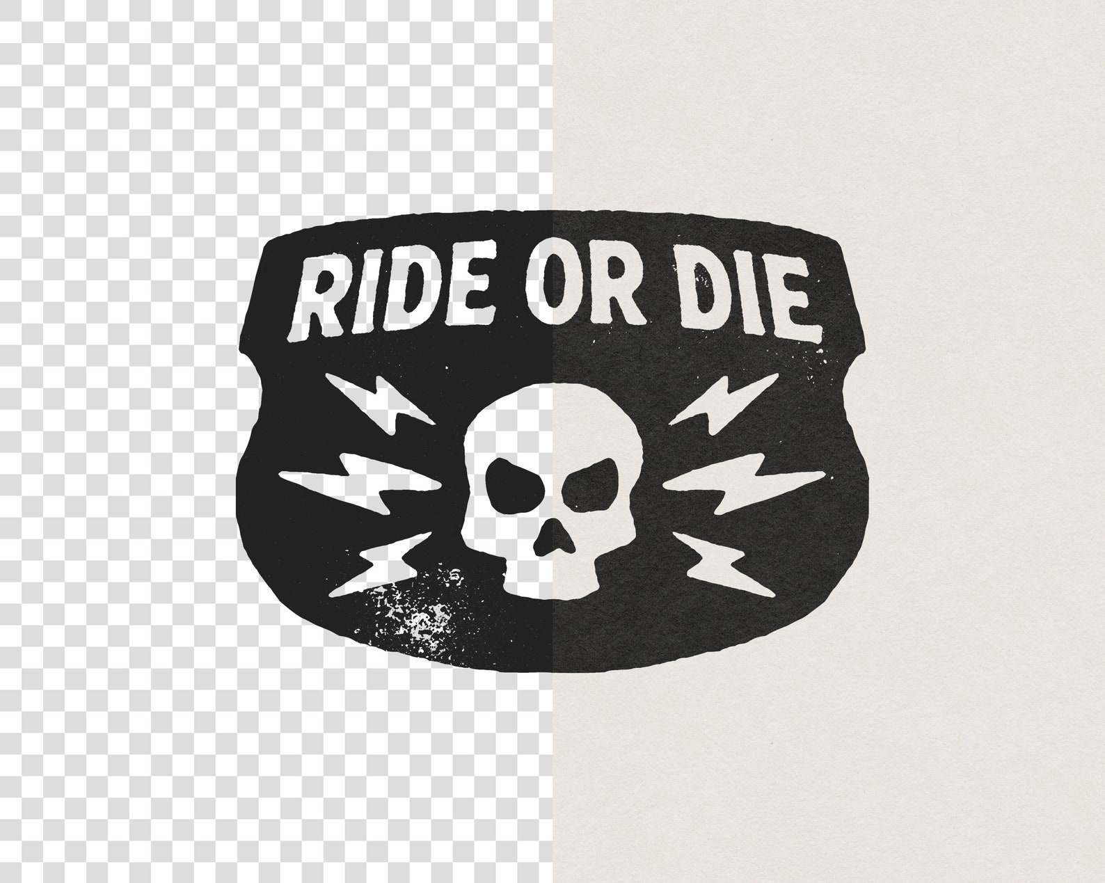 Ride or Die Skull Skeleton Lightning Bolts Rock N Roll - Etsy