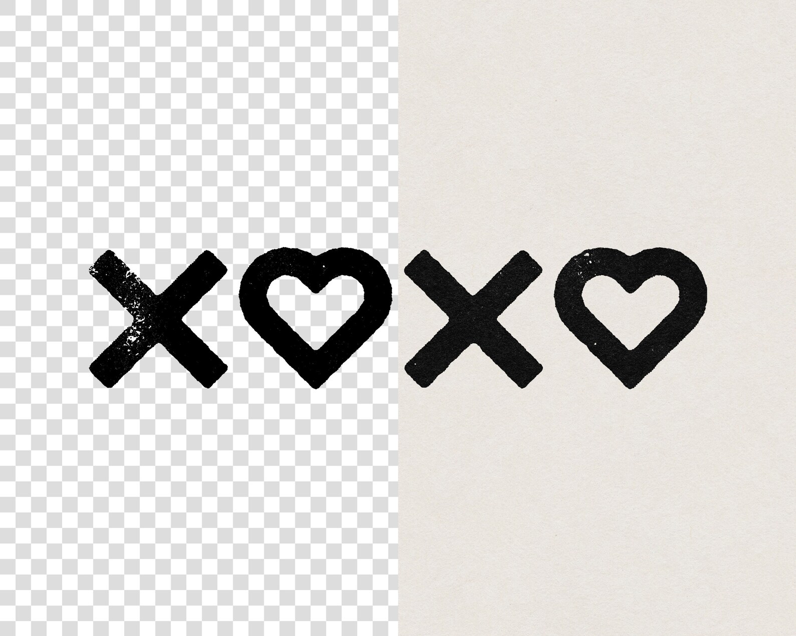 Cute Minimalist XOXO Valentine's Day Love and Hearts Transparent PNG ...