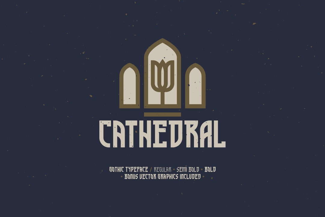 Cathedral Gothic Blackletter Font Instant Digital Download for Logos ...