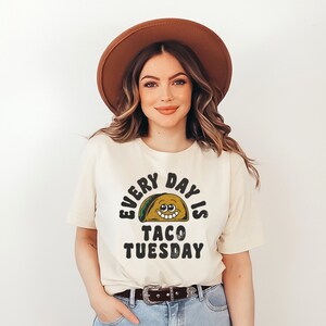 Every Day is Taco Tuesday Cute, Funny Mexican Food Retro Vintage Mascot ...