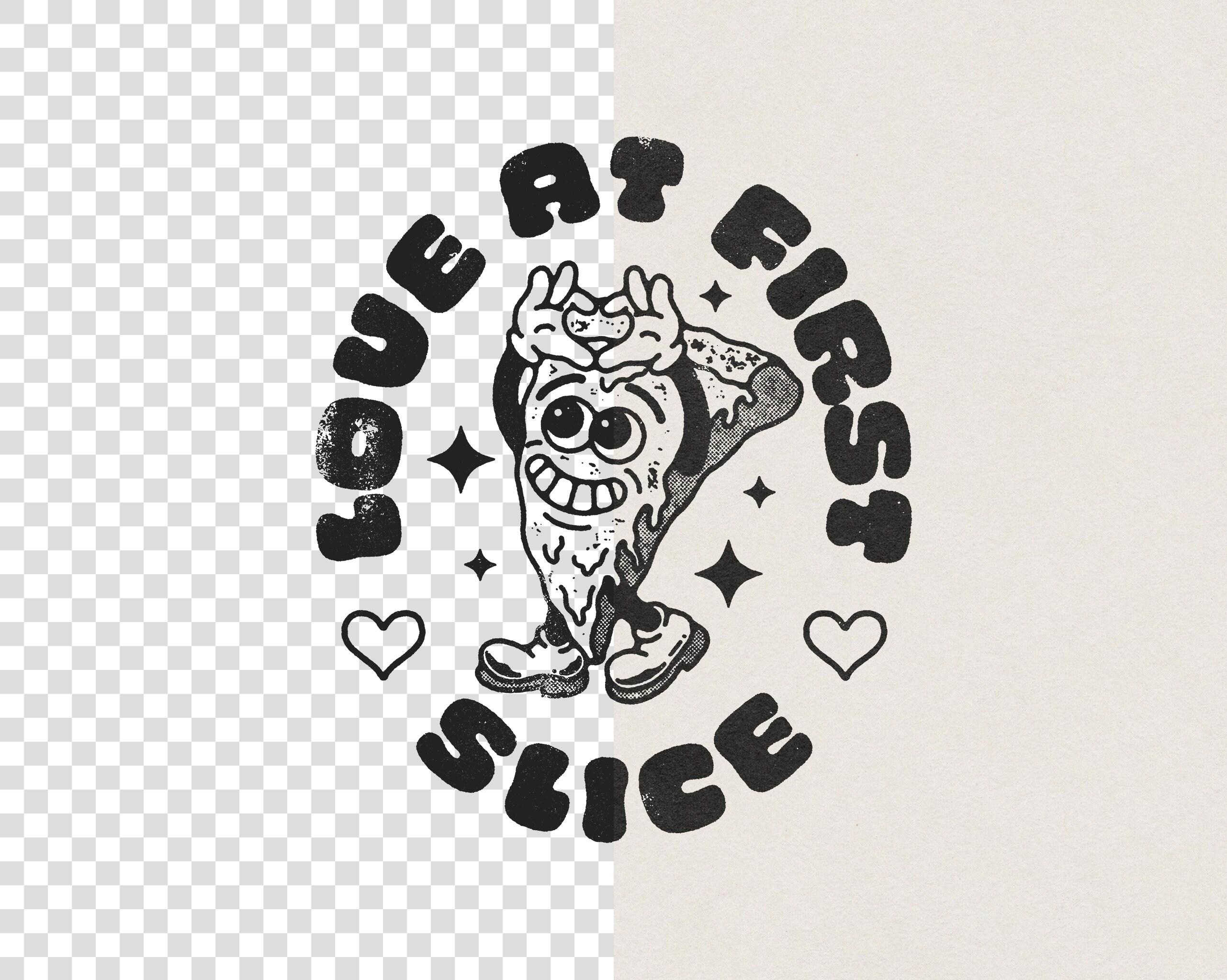 Love at First Slice Funny Humorous Pizza Lover Phrase and - Etsy