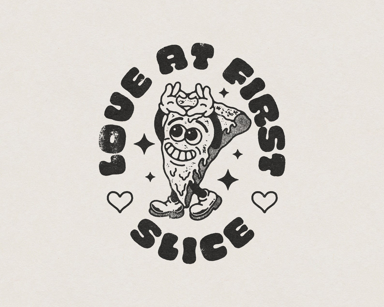 Love at First Slice Funny Humorous Pizza Lover Phrase and - Etsy