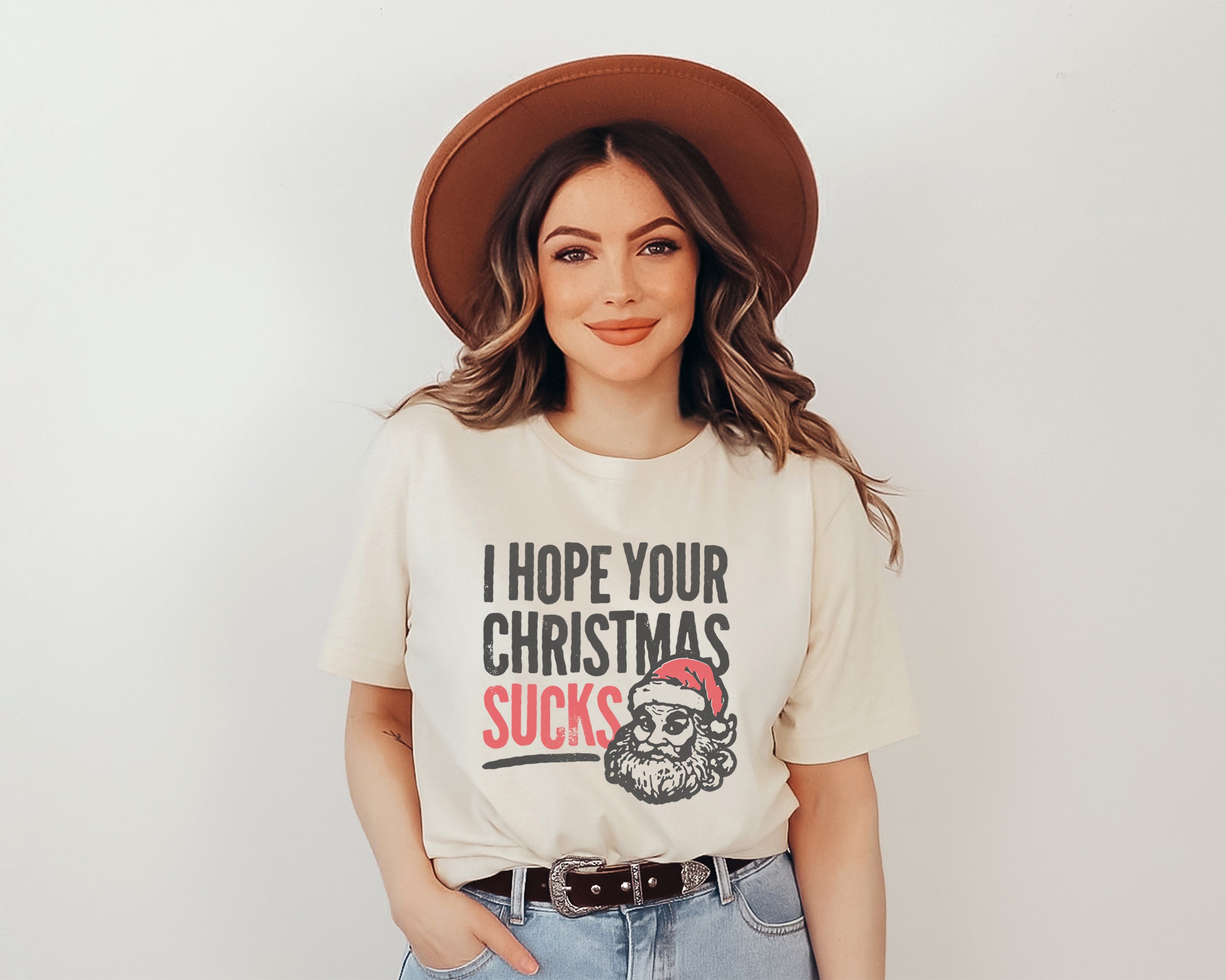 I Hope Your Christmas Sucks Funny & Humorous Santa Claus Phrase and ...