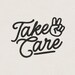 Take Care Peace Sign Hand Retro Vintage Inspirational and Motivational ...