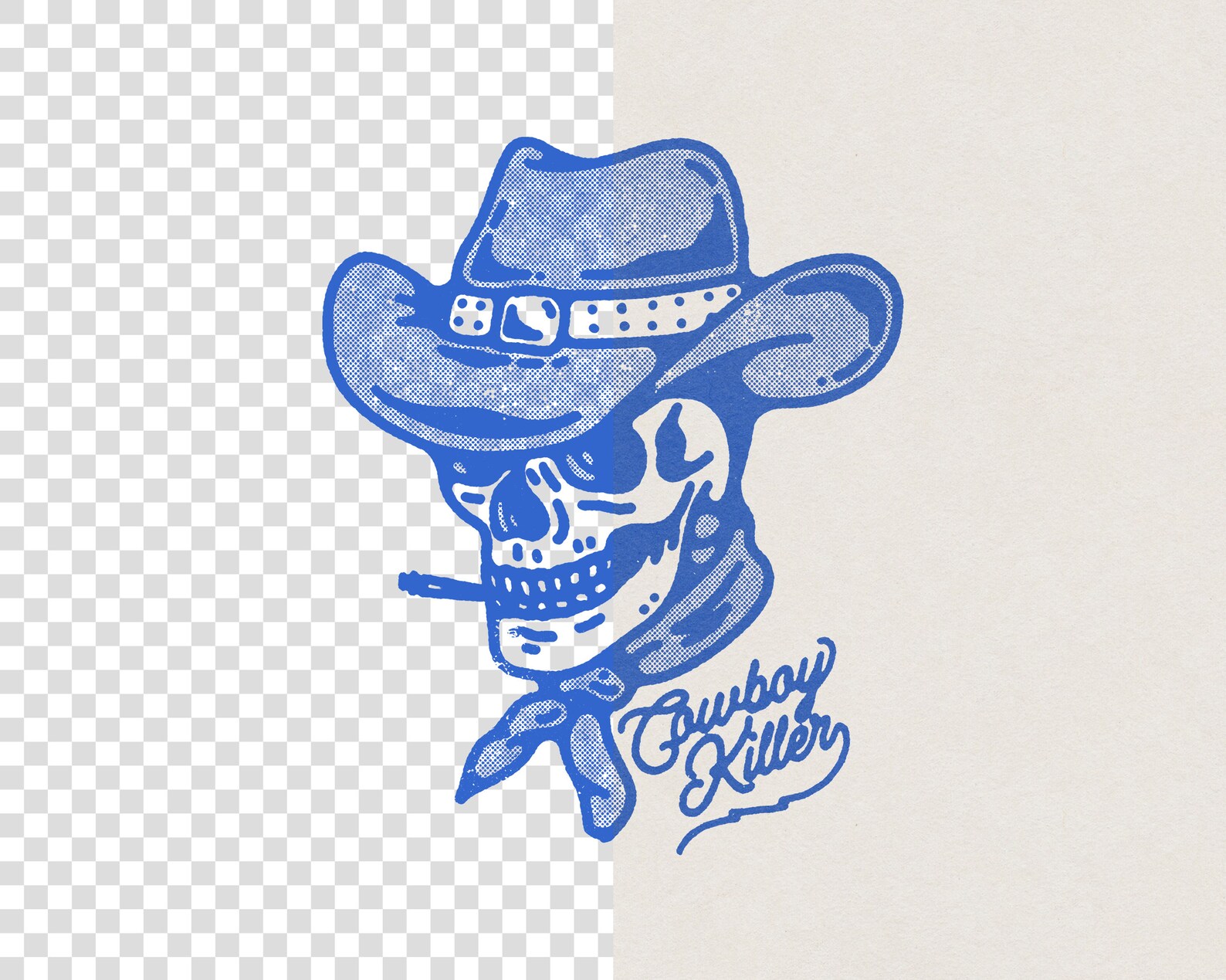 Cowboy Killer Western Outlaw Skull American Country USA Illustration ...