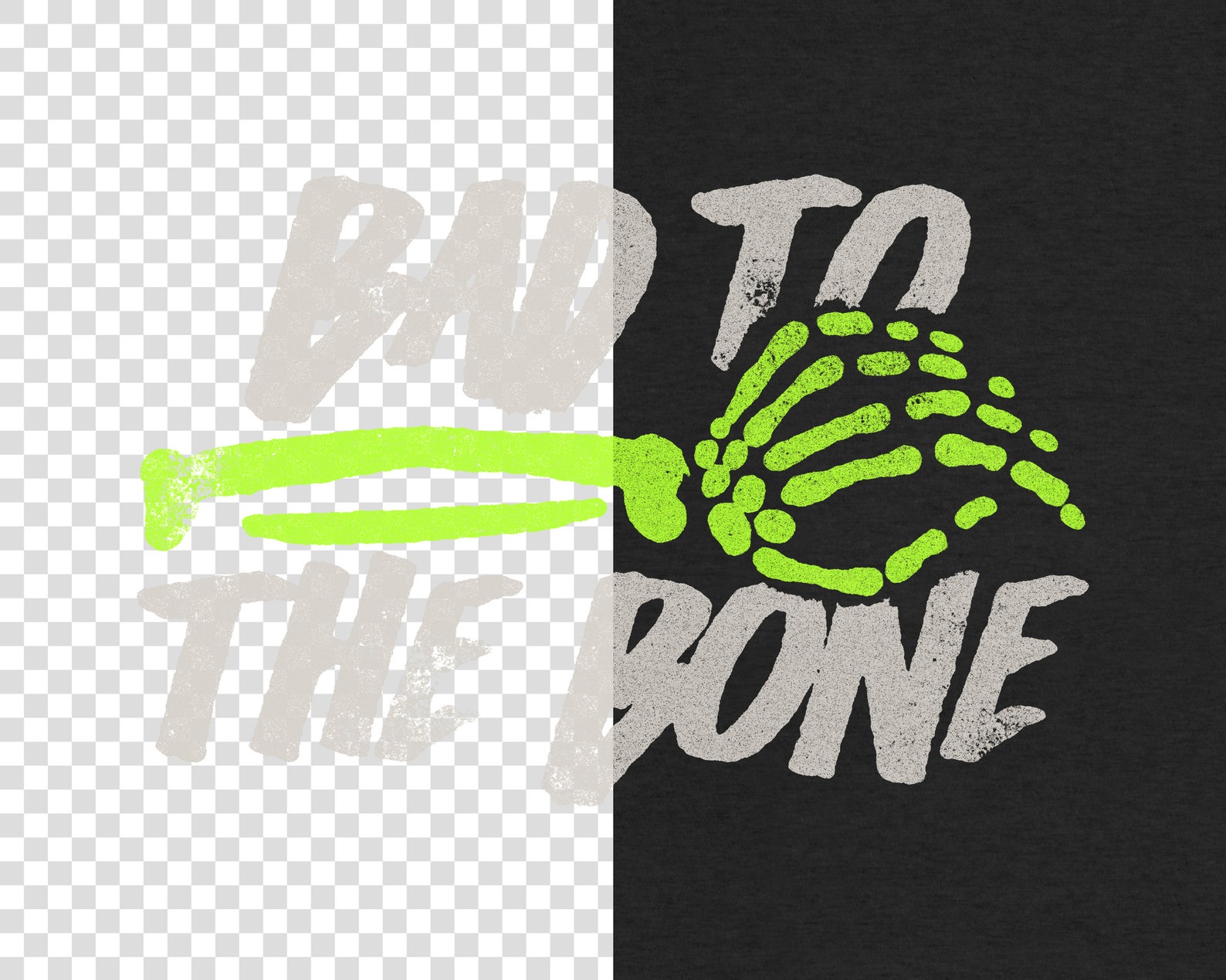 Bad to the Bone Skeleton Punk Halloween Transparent PNG Digital ...