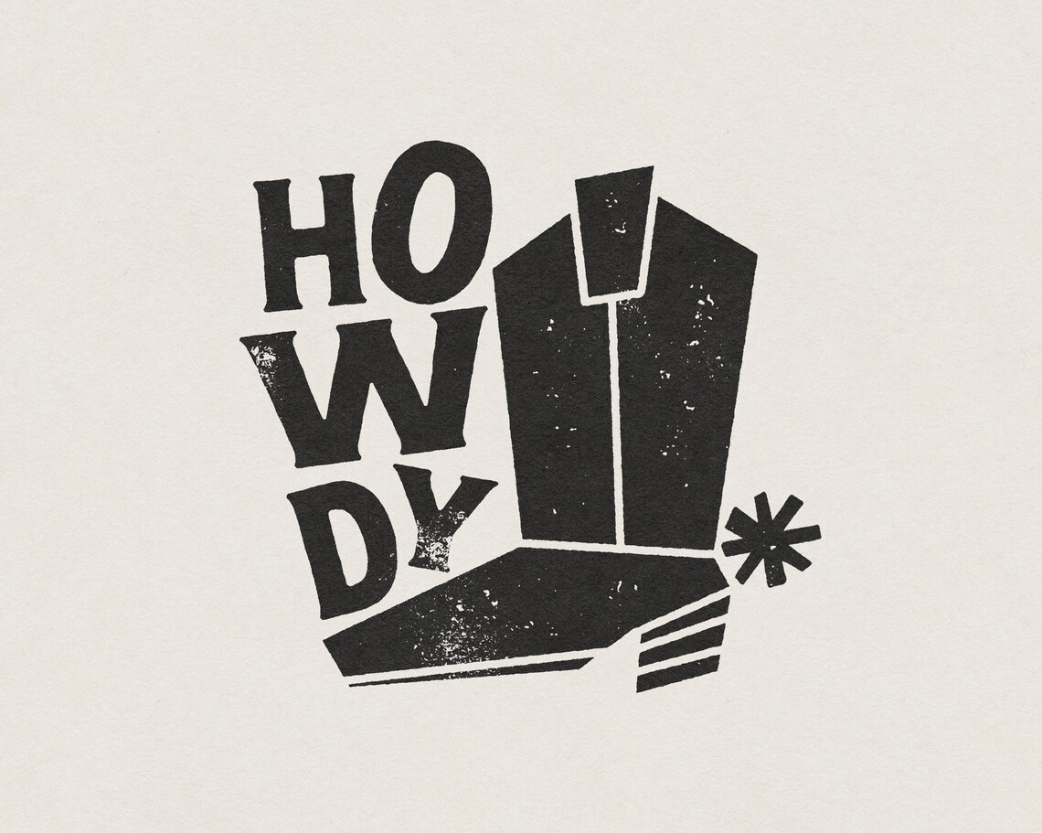 Howdy Cowboy Boots American Western Country Cowgirl USA Retro - Etsy