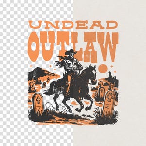 Undead Outlaw Spooky Halloween Ghoul Wild Western Cowboy Graveyard ...