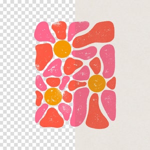 1970's Disco Floral Flower Power Psychedelic Retro Vintage Pattern ...