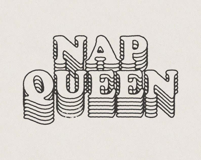 Nap Queen Cute Funny Heavy Sleeper Phrase and Saying Retro - Etsy